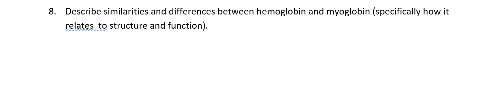 Solved 8. Describe similarities and differences between | Chegg.com