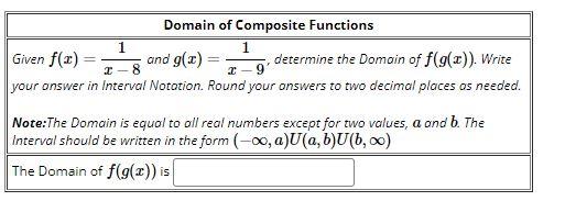 Solved Domain of Composite Functions Given f(x)=x−81 and | Chegg.com