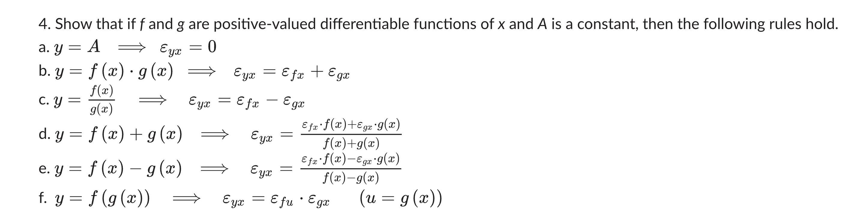 4. Show that if f and g are positive-valued | Chegg.com