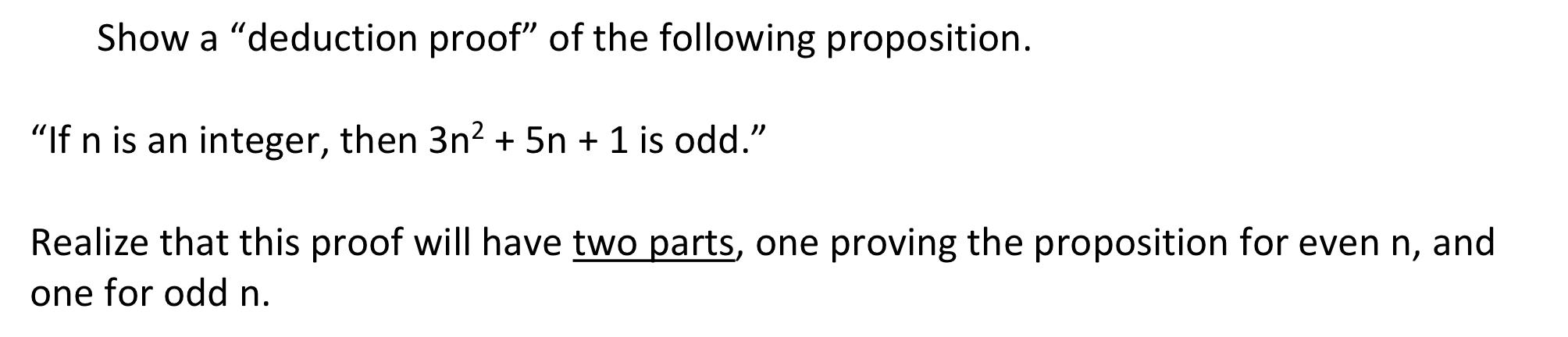 Solved Show a "deduction proof” of the following | Chegg.com