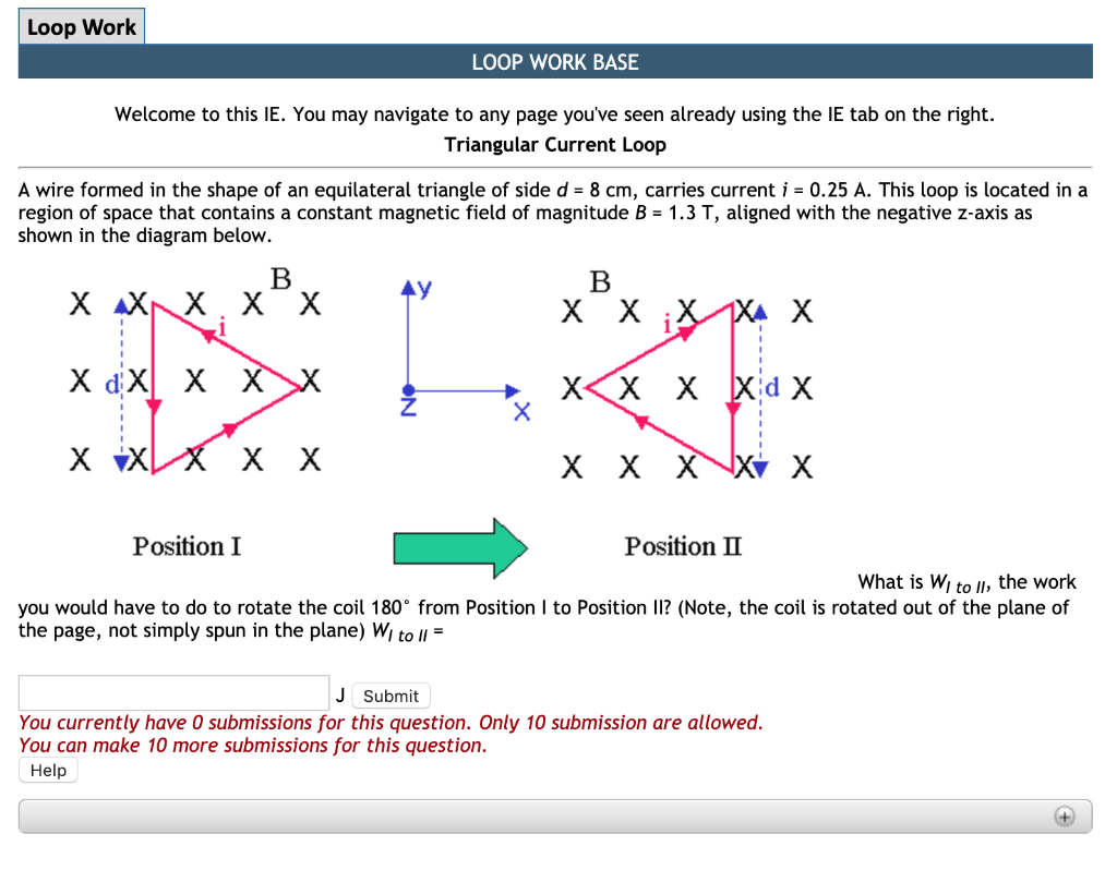 Solved Loop Work LOOP WORK BASE Welcome to this IE. You may | Chegg.com