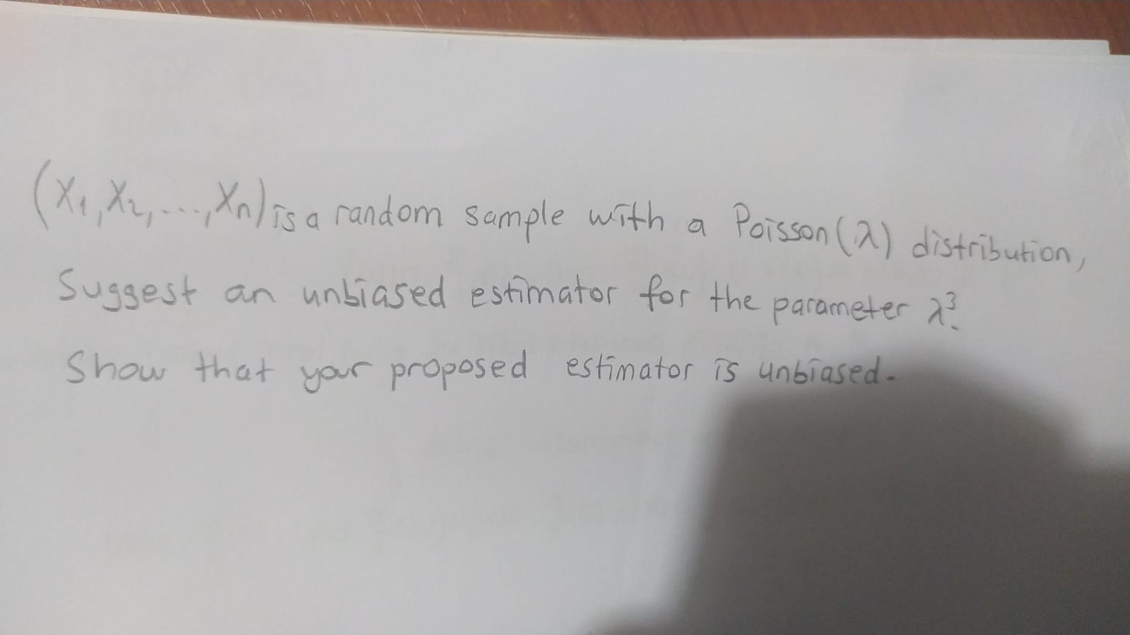 Solved (X1,X2,…,Xn) is a random sample with a Poisson(λ) | Chegg.com