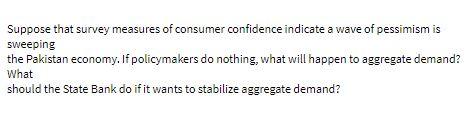 Solved Suppose that survey measures of consumer confidence | Chegg.com