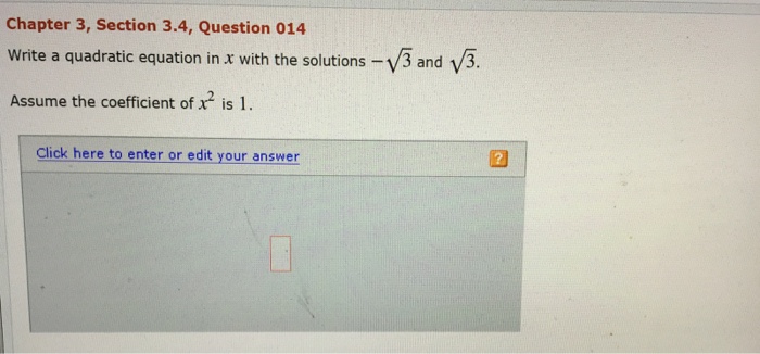 Solved Chapter 3, Section 3.4, Question 014 Write a | Chegg.com