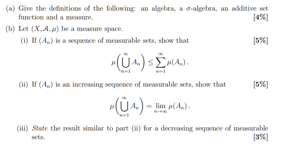 Solved (a) Give the definitions of the following: an | Chegg.com