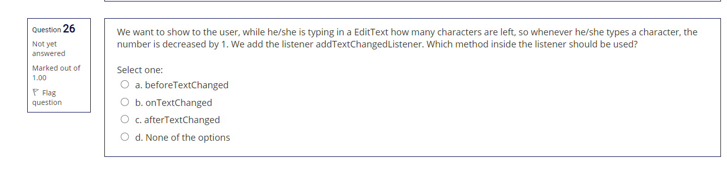 Solved Question 26 We want to show to the user, while he/she | Chegg.com