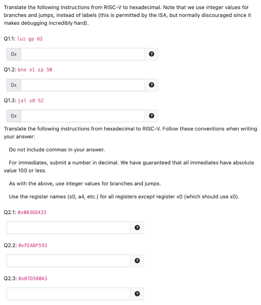Solved Translate the following instructions from RISC-V to | Chegg.com