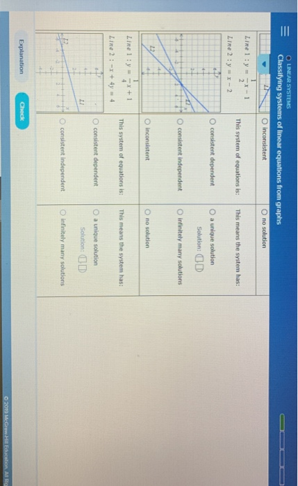 Solved of equations from graphs For each system of lincar | Chegg.com