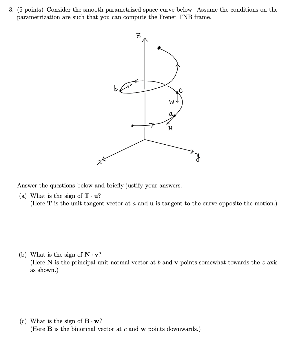 Solved (5 ﻿points) ﻿Consider the smooth parametrized space | Chegg.com