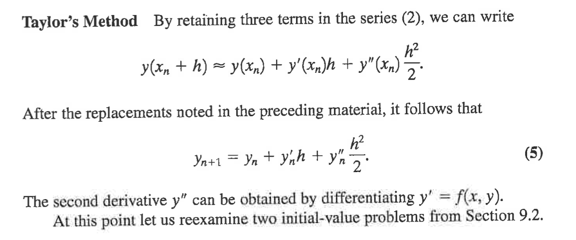 Solved Taylor's Method By retaining three terms in the | Chegg.com