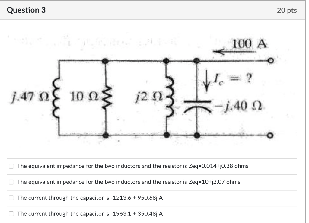 Solved The equivalent impedance for the two inductors and | Chegg.com