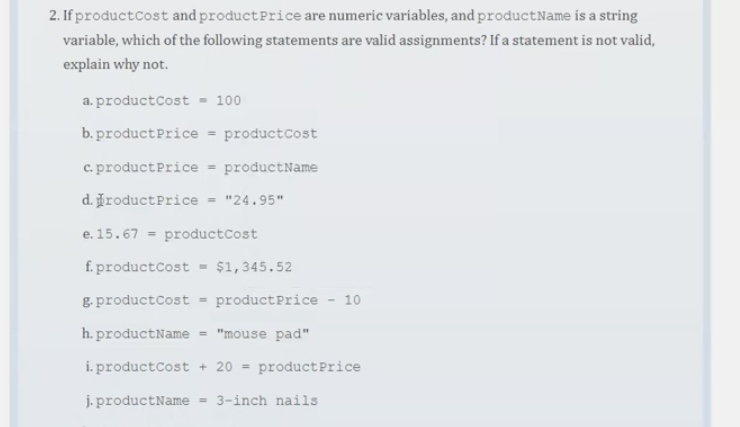 Solved 1. Explain why each of the following names does or | Chegg.com