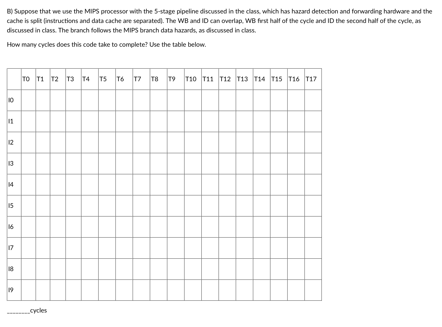 Solved Consider the following MIPS code. I0: addi $R1,$R0,1 | Chegg.com