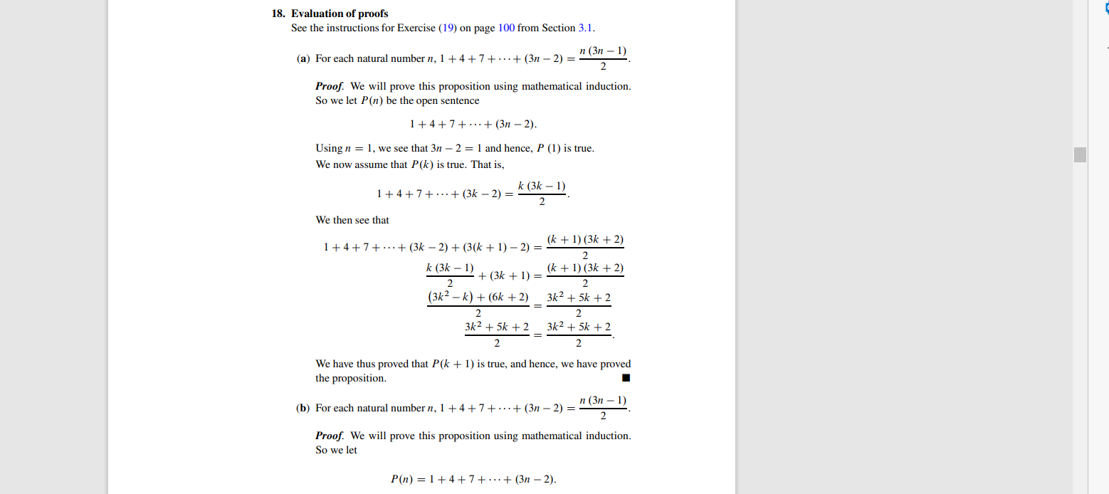 Solved 18. Evaluation of proofs See the instructions for | Chegg.com