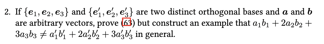 2. If {e1,e2, C3} and {ei, e'z, ez} are two distinct | Chegg.com