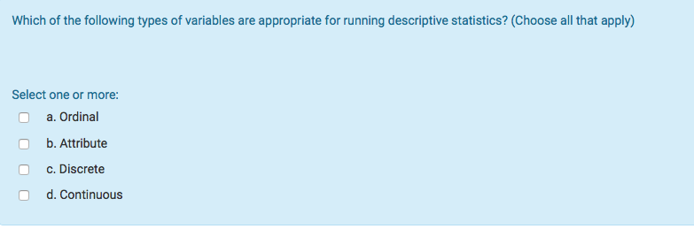 Solved Which of the following types of variables are | Chegg.com