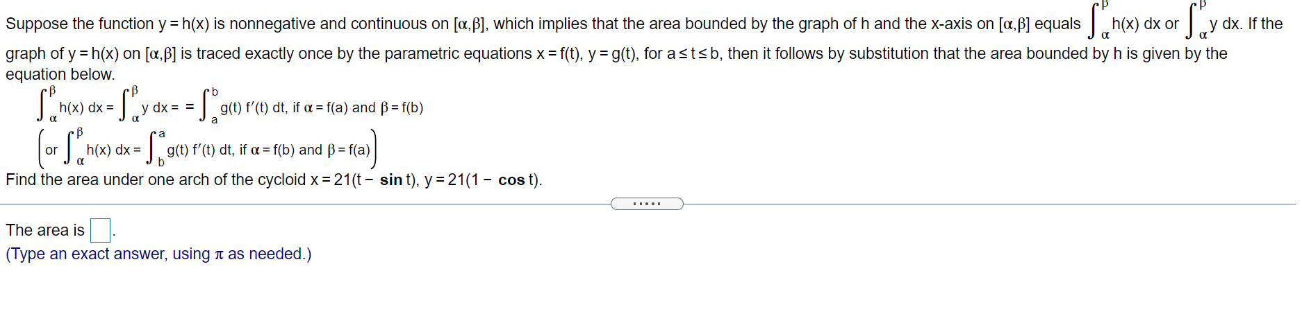 Solved Suppose the function y=h(x) is nonnegative and | Chegg.com