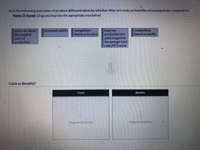 Solved Sort the following outcomes of product | Chegg.com
