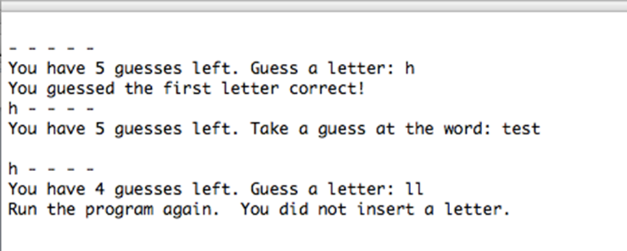 Solved The user will try to guess a predefined word set by | Chegg.com