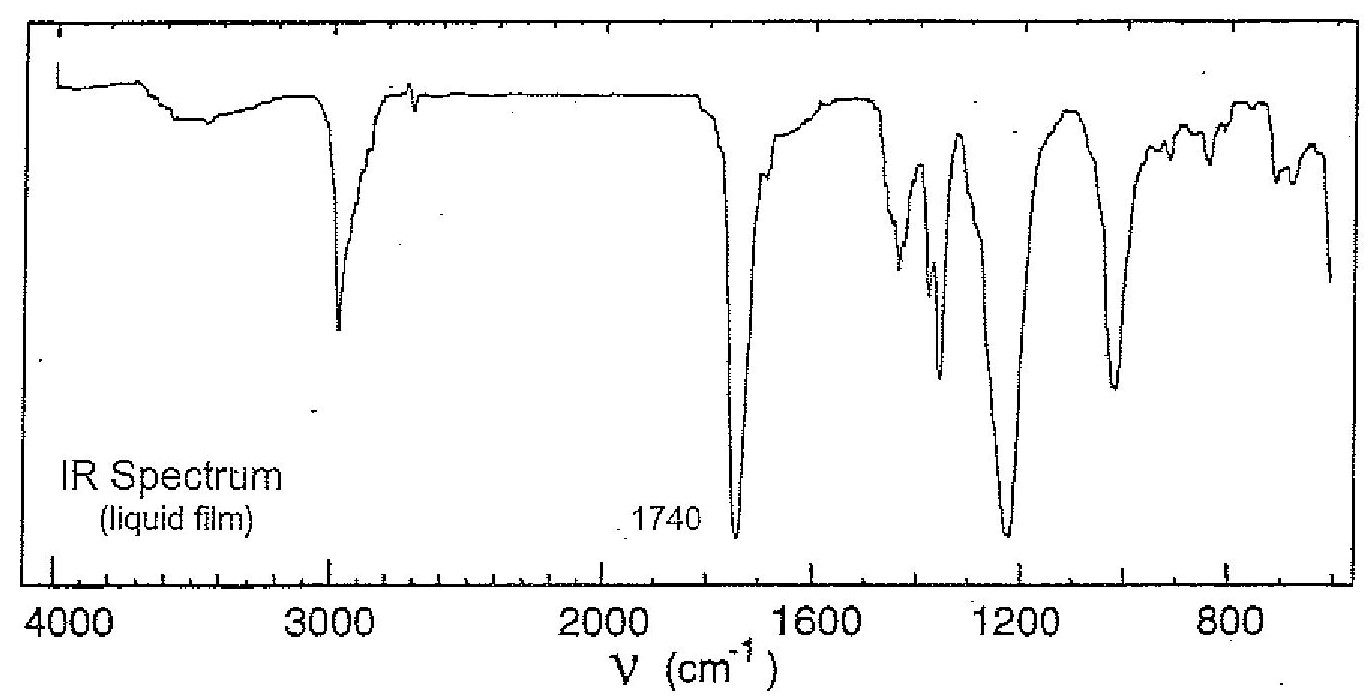 Solved IR Spectrum (liquid film) 1740 V 4000 3000 1200 800 | Chegg.com