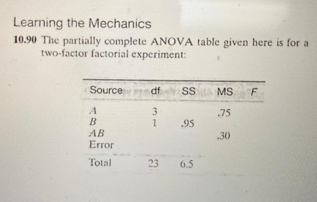 Solved a. Give the number of levels for each factor. b. How | Chegg.com