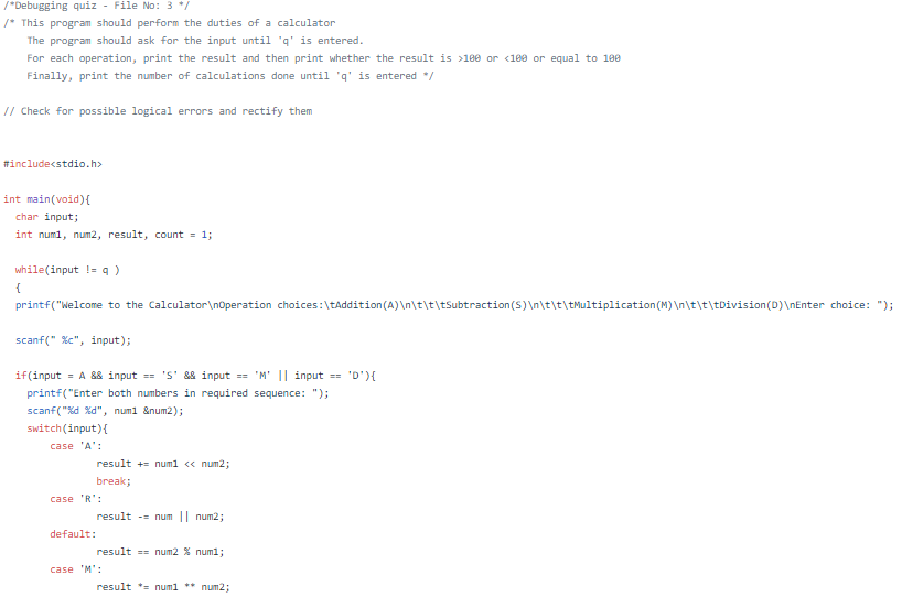 Solved Fix the C code so that it runs with no errors. Both | Chegg.com