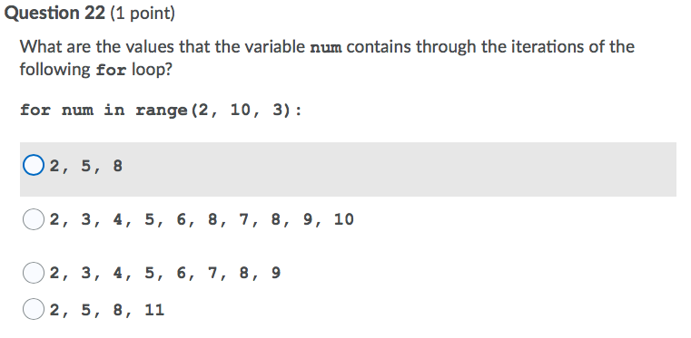 Solved Question 28 (1 point) What are the values that the | Chegg.com