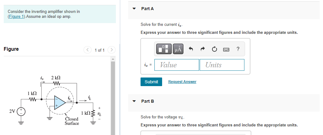 Solved Consider the inverting amplifier shown in Assume an | Chegg.com