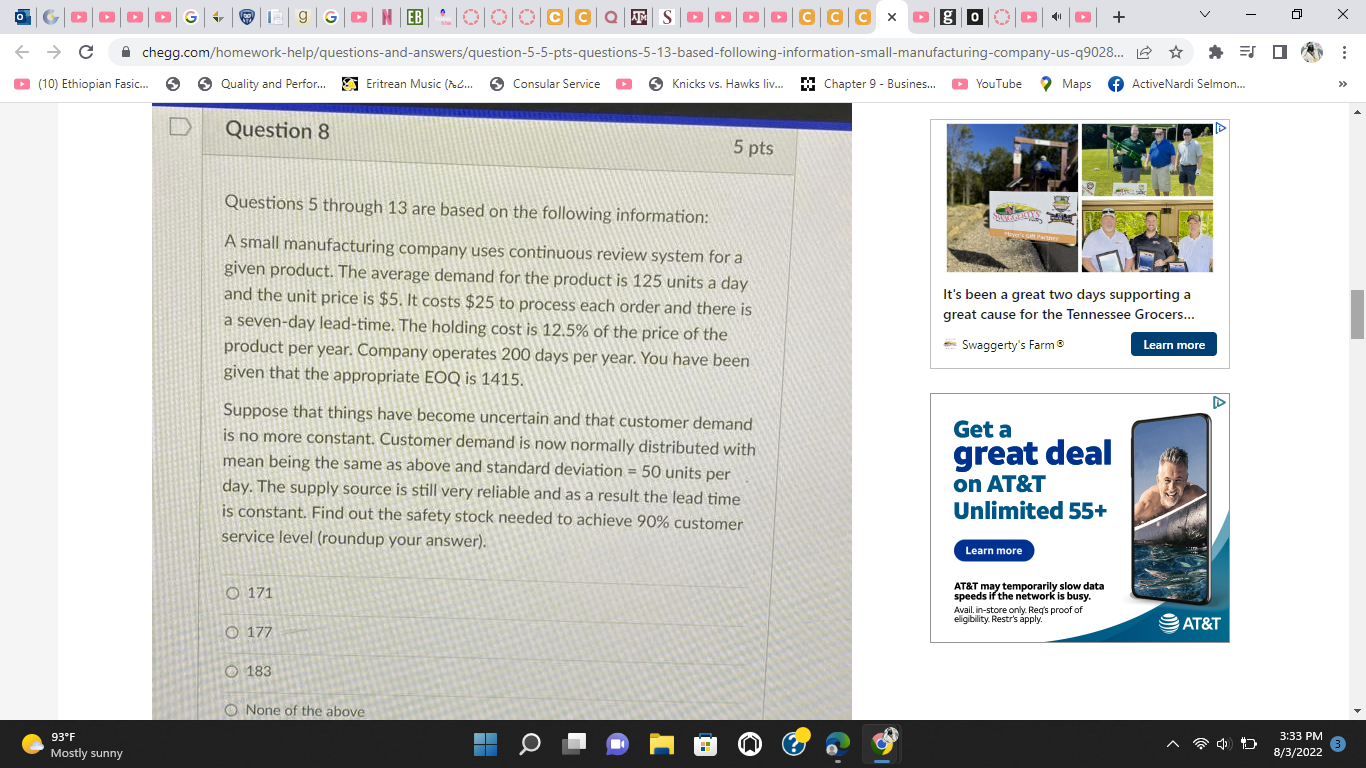 Solved Questions 5 through 13 are based on the following | Chegg.com
