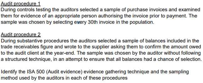 Solved Audit procedure 1 During controls testing the | Chegg.com
