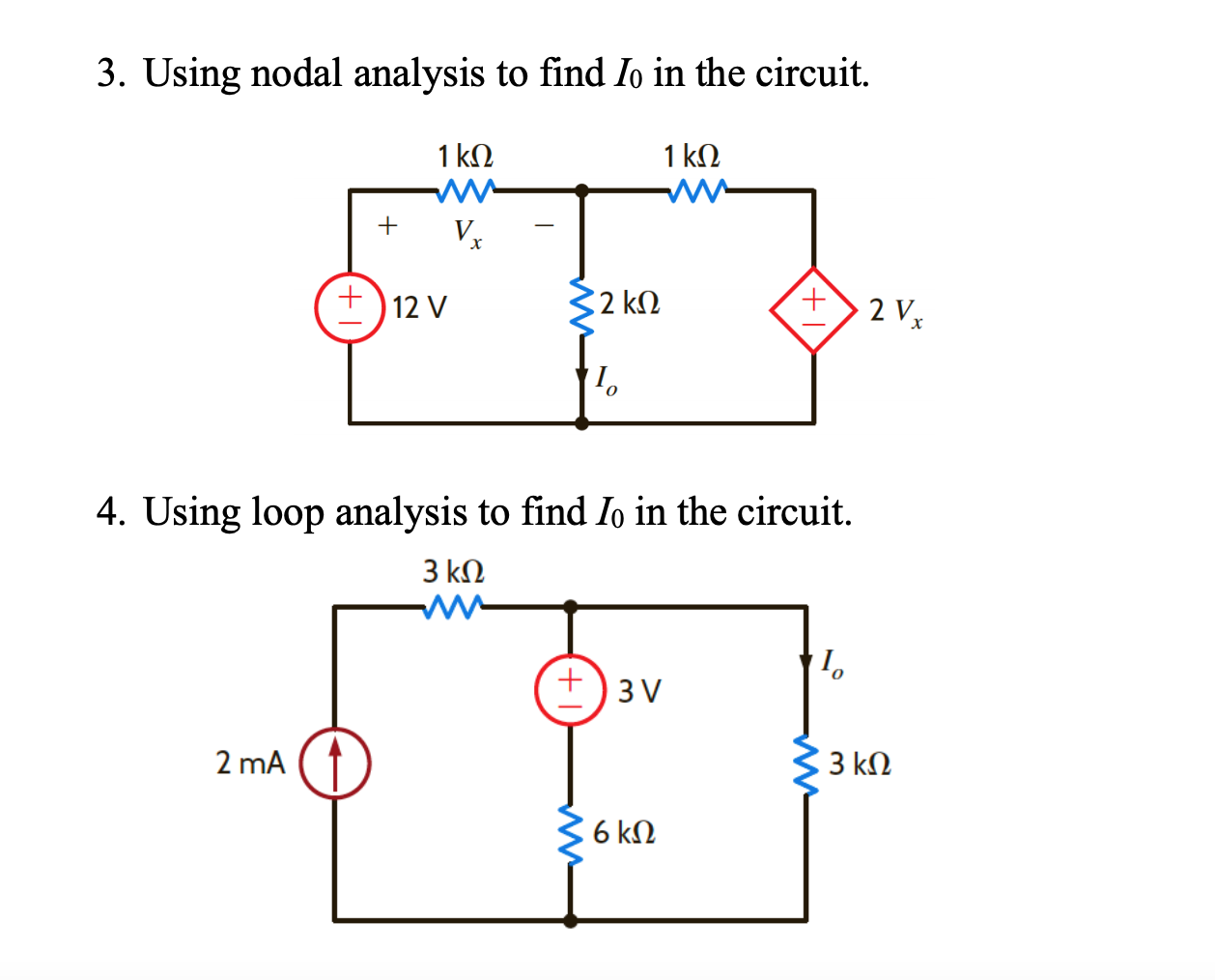 Solved 3. Using nodal analysis to find Io in the circuit. 1 | Chegg.com