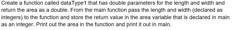 Solved Create A Function Called Datatype 1 That Has Double 9096