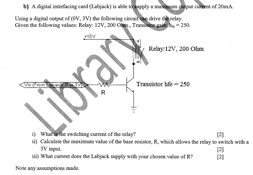 Solved b) A digital interfacing card (Labjack) is able to | Chegg.com