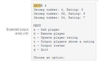 Solved 18.2 LAB*: Program: Soccer team roster | Chegg.com