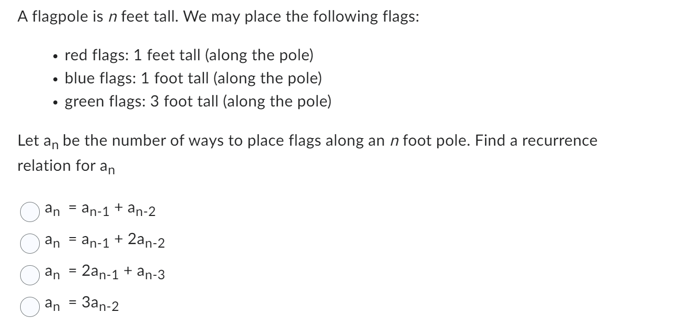 Solved Let an be the number of binary strings of length n | Chegg.com