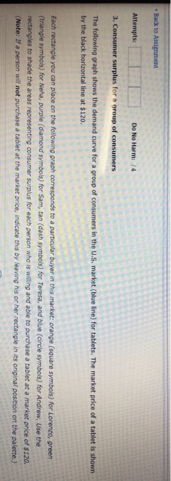 Solved Back to Assignment Attempts: 3. Consumer surplus for | Chegg.com
