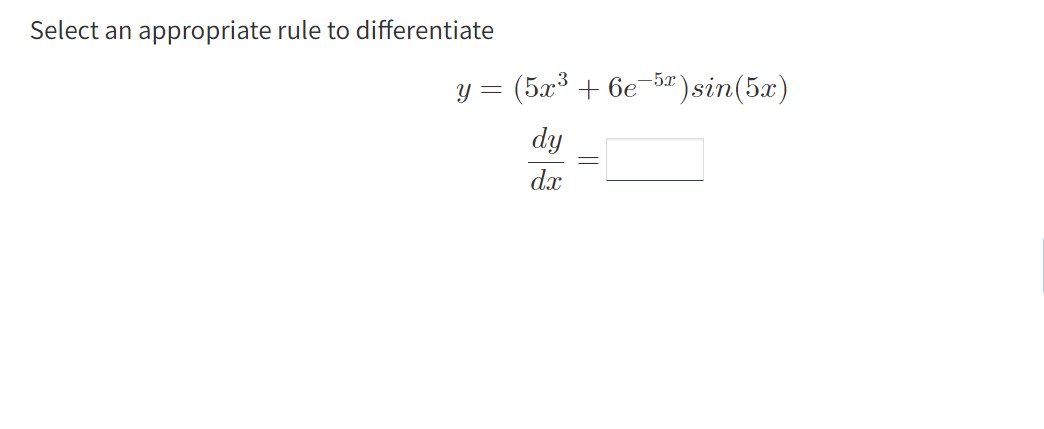 Solved Select an appropriate rule to differentiate | Chegg.com