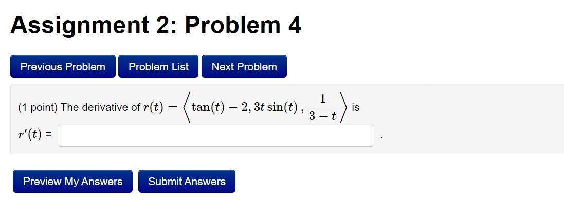 Solved Assignment 2: Problem 4 Previous Problem Problem List | Chegg.com