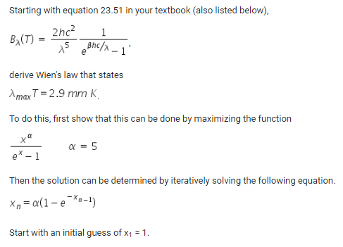 Solved Starting with equation 23.51 in your textbook (also | Chegg.com