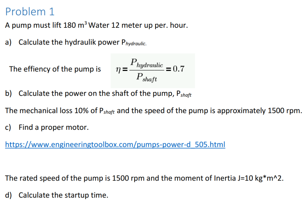 PUMP SIZING IN A HYDRAULIC SYSTEM A Centrifugal Pump, 45% OFF