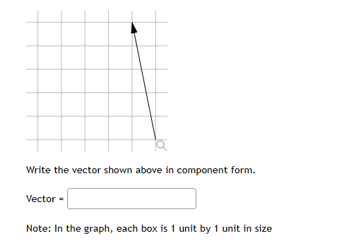 Solved Write the vector shown above in component form. | Chegg.com