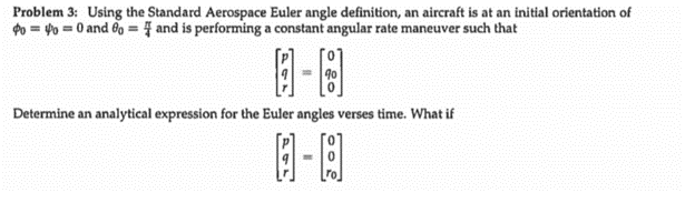 Problem 3: Using the Standard Aerospace Euler angle | Chegg.com