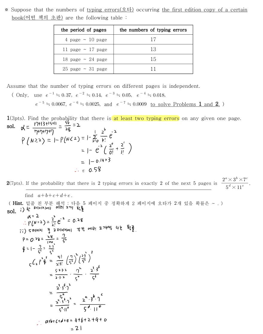 Solved * Suppose that the numbers of typing errors(QE) | Chegg.com