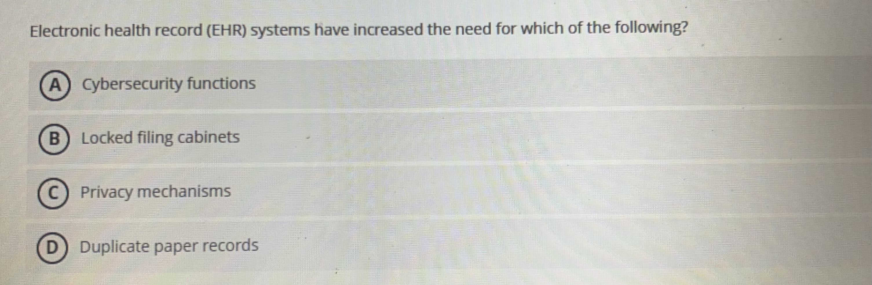 Solved Electronic health record (EHR) ﻿systems have | Chegg.com