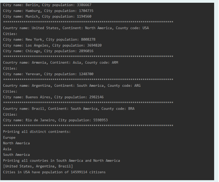 Solved Create a class Country with following | Chegg.com