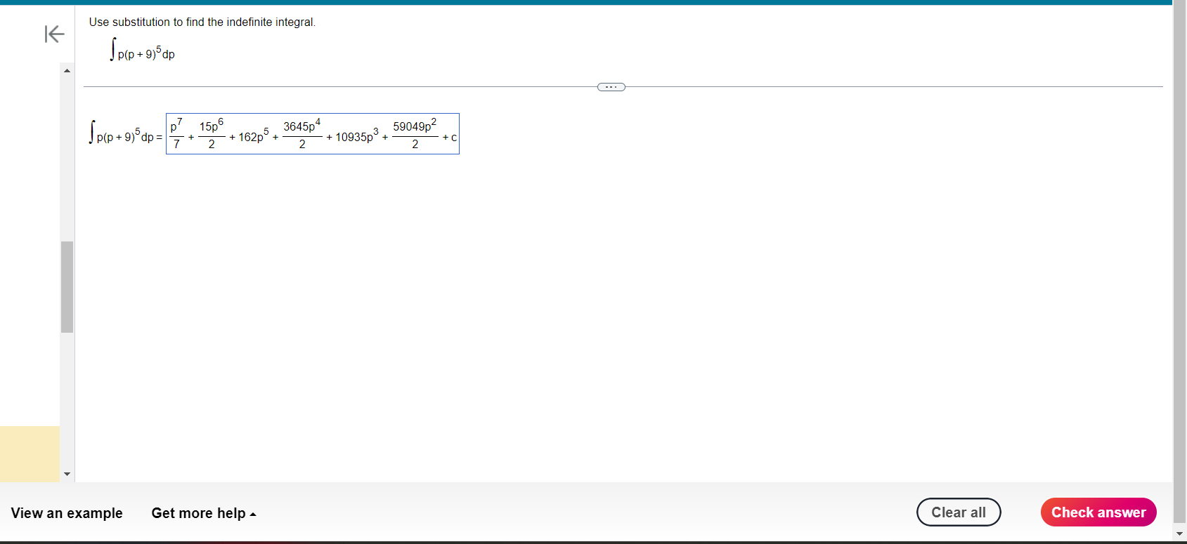 Solved Use substitution to find the indefinite | Chegg.com