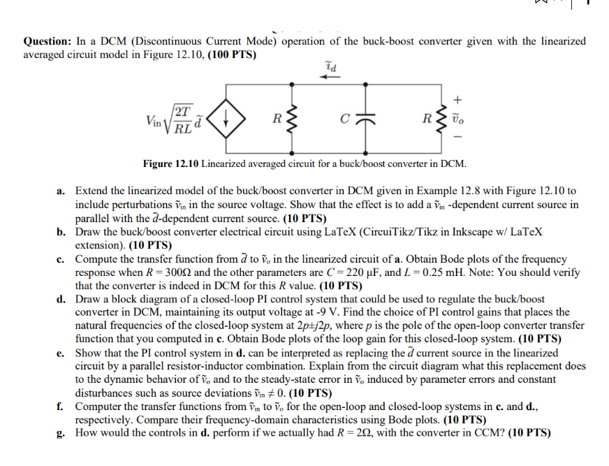 Solved Question: In a DCM (Discontinuous Current Mode) | Chegg.com