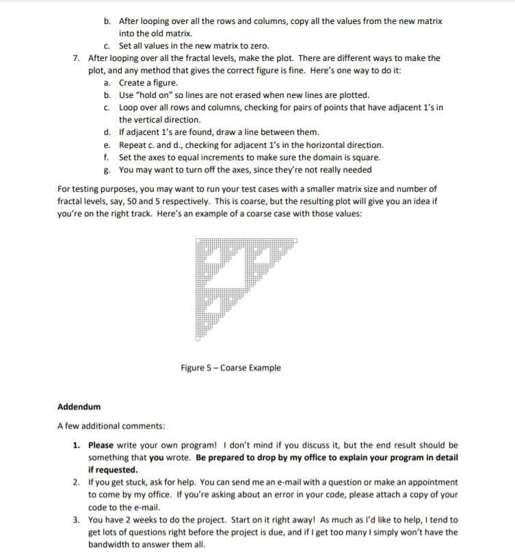 Solved Algorithm A matrix is created of a specified size, | Chegg.com