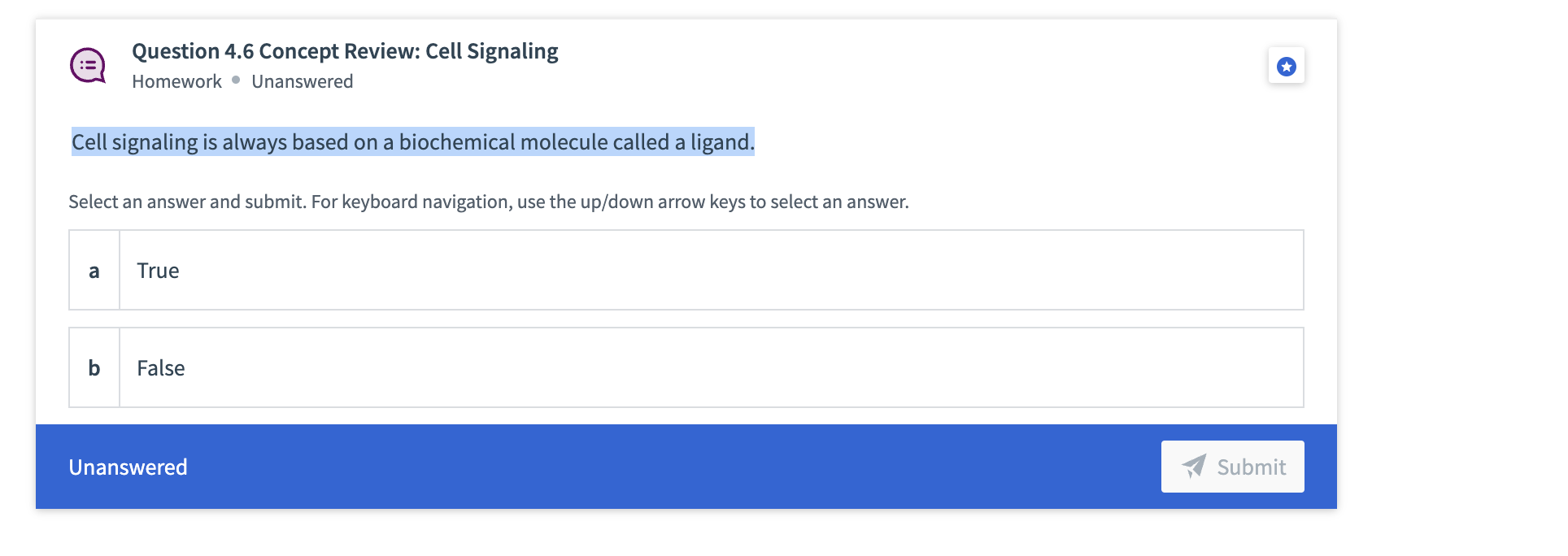 Solved Question 46 Concept Review Cell Signaling Homework 
