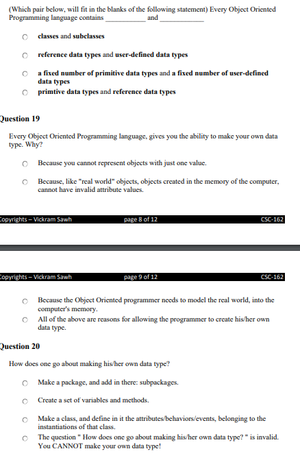 Solved Which accessor allows elements from outside the class | Chegg.com